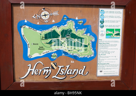 Map Herm island Channel islands Stock Photo - Alamy