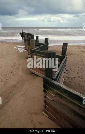 Battered sea defences Stock Photo - Alamy