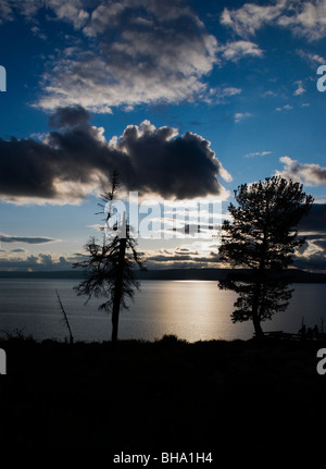 Sunset Over Lake Yellowstone Stock Photo - Alamy
