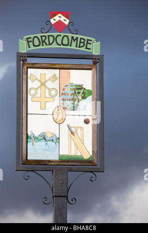 Village sign, Fordcombe Kent UK Stock Photo - Alamy