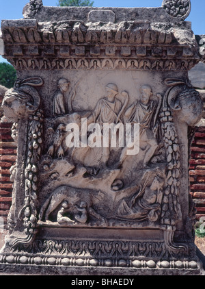 Rome. Italy. Ostia Antica. The Tomb of Cartilius Poplicola (Sepolcro di ...