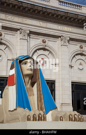 SCOTTISH RITE TEMPLE. SPHINX Stock Photo - Alamy