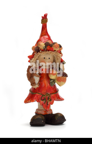 Girl power concept with cute kid guardian against cloudscape background ...