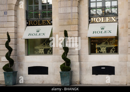 Rolex shop at the Place Vendome Paris France Stock Photo - Alamy