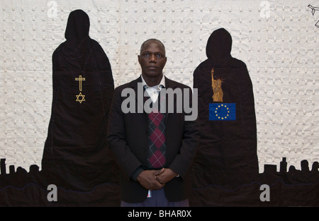 Artwork by Malian artist Abdoulaye Konate on show at artes mundi 2008 ...