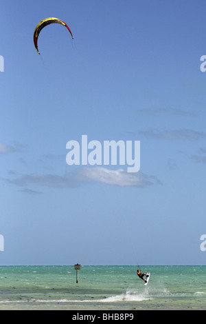 Kitesurfing or Kiteboarding Stock Photo - Alamy