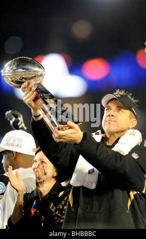 The Vince Lombardi trophy for Super Bowl XLVIII is pictured during a ...