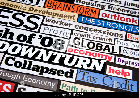 Current events headlines from newspapers and magazines Stock Photo - Alamy