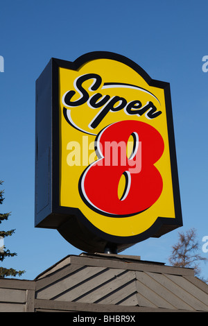 A sign in front of a Super 8 motel in Minnesota, USA Stock Photo - Alamy