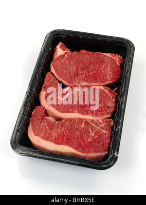 package supermarket steak wrapped tray meat fresh packet parcel beef ...