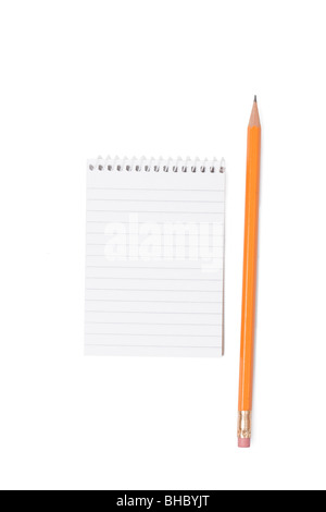 photo shot pf pencil and notepad Stock Photo - Alamy