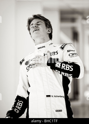 German Formula One driver Nico Rosberg of Mercedes AMG steers the new ...