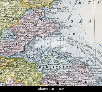 Old map of Firth of Forth and East Coast, Scotland, from original ...