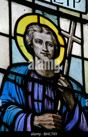 St. Philip, saint saints stained glass window, by Joseph Grant of ...