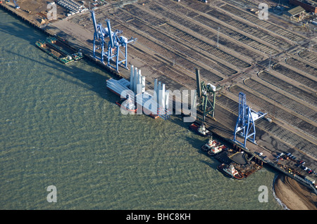 Wind Farm components at Felixstowe Port UK Stock Photo - Alamy