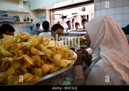 Inside the Taamia ( Falafel ) shop Stock Photo - Alamy
