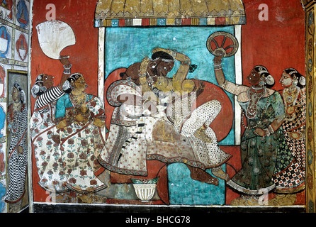 Eighteenth century mural in Ramalingavilasam Sethupathi palace at ...