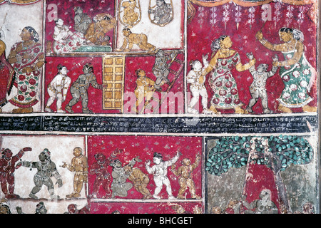 Eighteenth century mural in Ramalingavilasam Sethupathi palace at ...