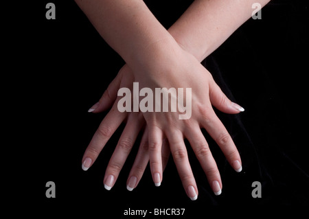 Hands with fingers splayed Stock Photo - Alamy