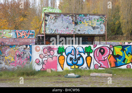 Skate boarding ramp. Hills Meadow. Caversham. Reading. Berkshire. UK ...