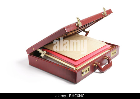 File Folders in Briefcase Stock Photo - Alamy