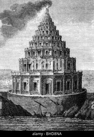 ancient world, the Seven Wonders of the World, lighthouse of Pharos ...