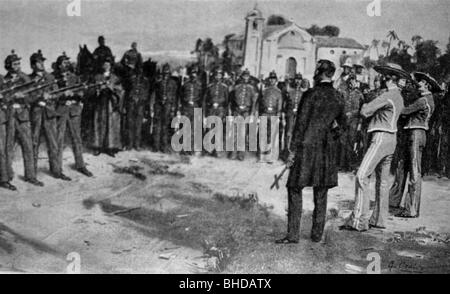 Execution of Maximilian, Emperor of Mexico, 19 June 1867. Artist ...