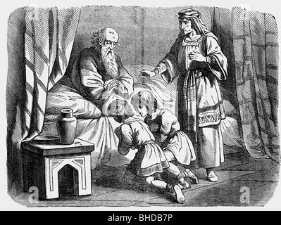 Jacob, Biblical patriarch, son of Isaac and Rebecca, scene, Jacob Stock ...