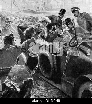 Assassination of Archduke Franz Ferdinand of Austria on 28th June 1914 ...