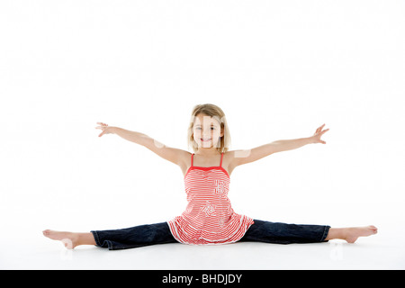Young Girl In Gymnastic Pose Doing Splits Stock Photo: 27959404 - Alamy