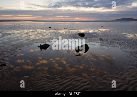 Sunset on the Solway Firth at Mersehead, Dumfries and Galloway Stock ...