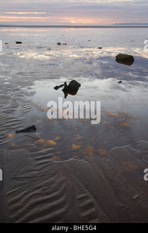 Sunset on the Solway Firth at Mersehead, Dumfries and Galloway Stock ...