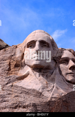 A carving of the first American president George Washington at the ...