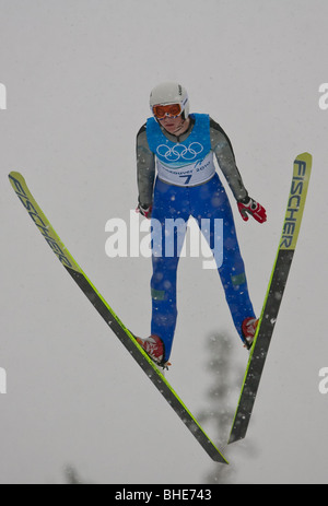 Peter Frenette (USA) during NH Individual Ski Jumping training at the ...