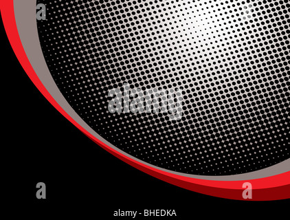 Black Background with Corner Halftone Dots Pattern: Monochrome Gradient ...