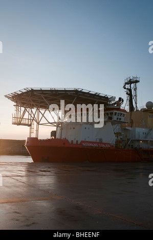 Normand Tonjer construction support vessel docked in Aberdeen Stock ...
