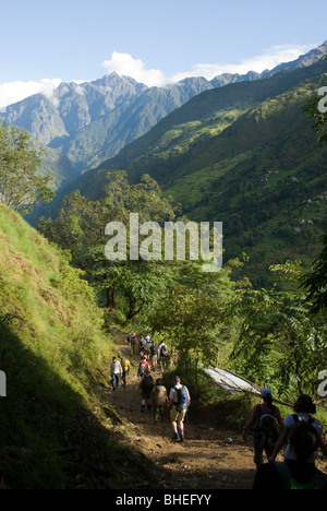 Bahundanda Village, Lamjung District, Annapurna Circuit, Nepal Stock ...