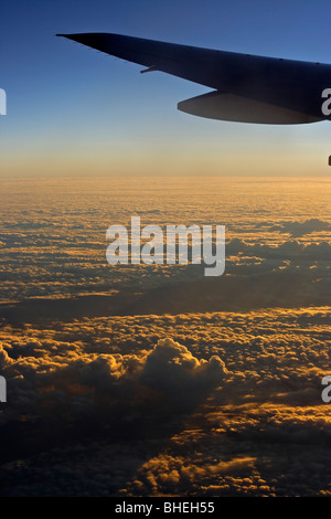 Aerial view of cloud formation at 40,000 feet from an airplane Stock ...