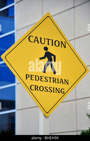 pedestrian crossing sign. road sign of pedestrian crossing. caution ...