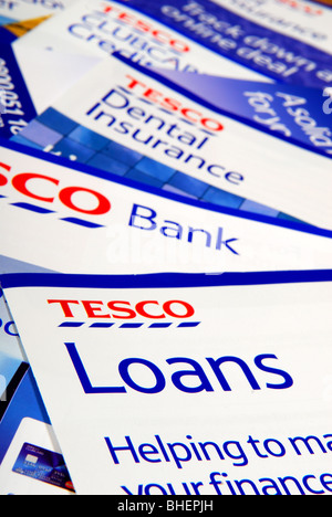 Tesco insurance leaflets Stock Photo - Alamy