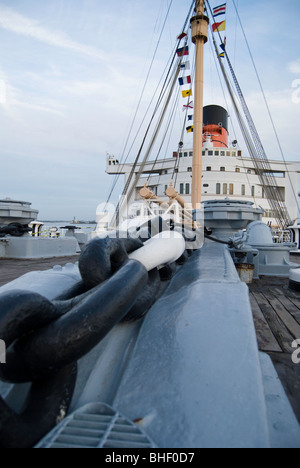 The bow of the RMS Queen Mary in Long Beach, California Stock Photo - Alamy