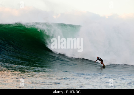 Tow-in surfing, Hawaii Stock Photo - Alamy