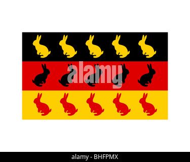 Flag of Germany with easter bunnys Stock Photo - Alamy