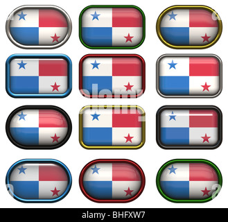 Twelve buttons of the Flag of Panama Stock Photo - Alamy