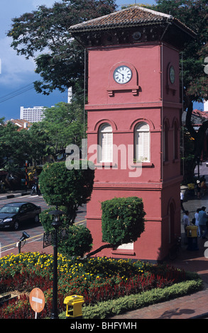 Clock Tower and Dutch colonial Christ Church Dutch Square Malacca ...