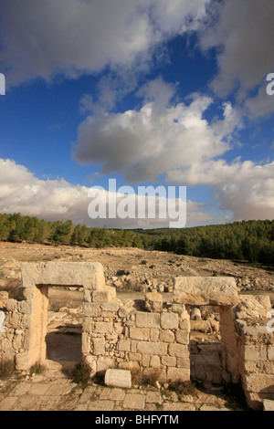 Israel, Southern Hebron Mountain, the ancient Synagogue at Hurvat Anim ...