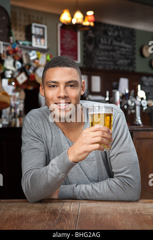 Man in a bar Stock Photo - Alamy