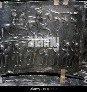 Detail from Gundestrup Cauldron, showing a Celtic bull sacrifice ...