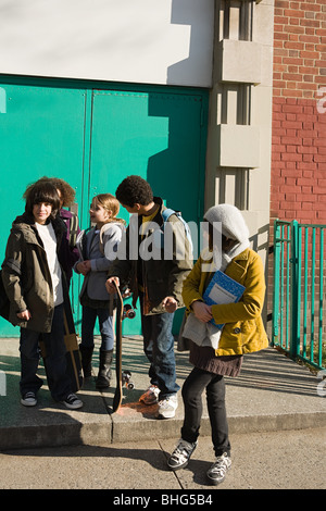 Children outside school Stock Photo - Alamy