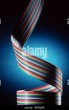 Ribbon wire used in computers Stock Photo - Alamy